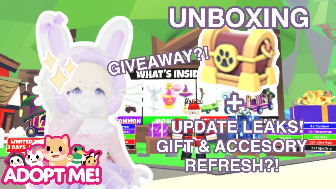 NEW UPDATE LEAKS in Adopt Me! GIFT AND ACCESSORY REFRESH & GIVEAWAY ...