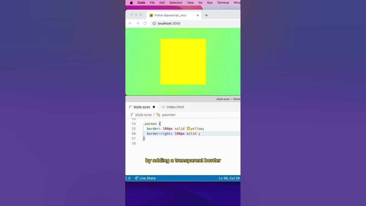 Pacman With 3 Lines Of Css Webdevelopment Javascript Programming Softwareengineer Css Youtube