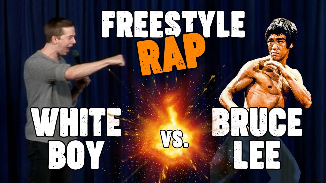 White Boy freestyle raps about Bruce Lee! - YouTube