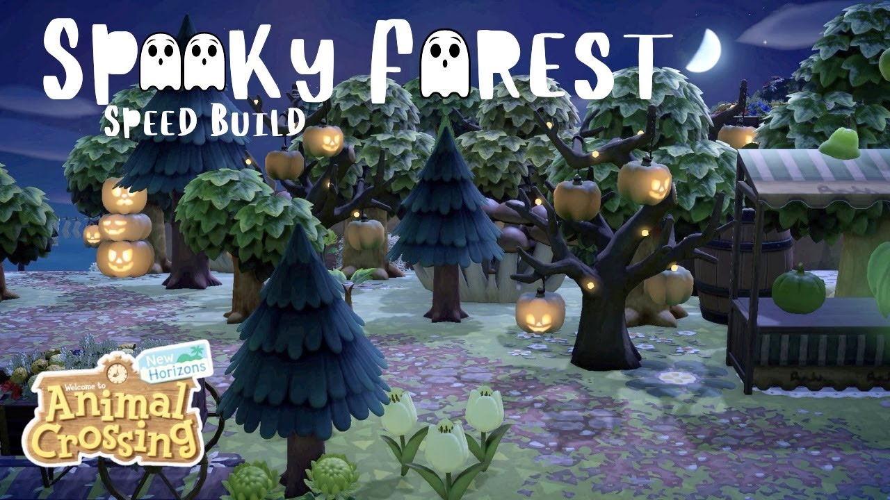 Frobert's Spooky Forest Speed Build // Animal Crossing New Horizons ...