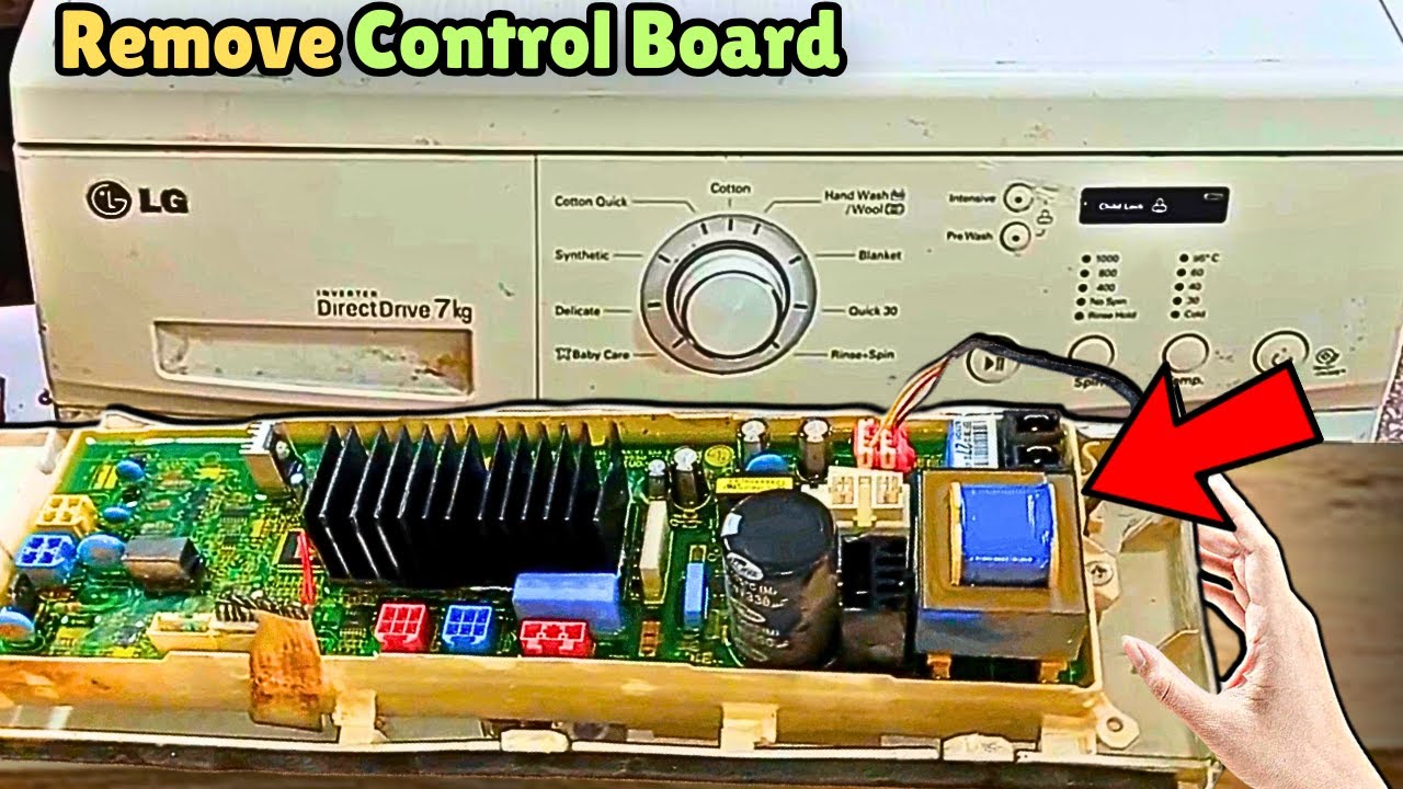 How to Safely Remove Washing Machine's Circuit Board! LG Washer - YouTube