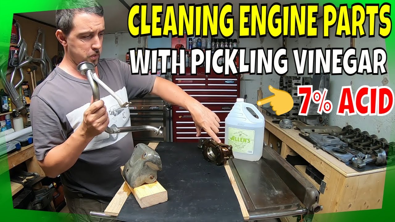 Vinegar used to clean engine parts - YouTube