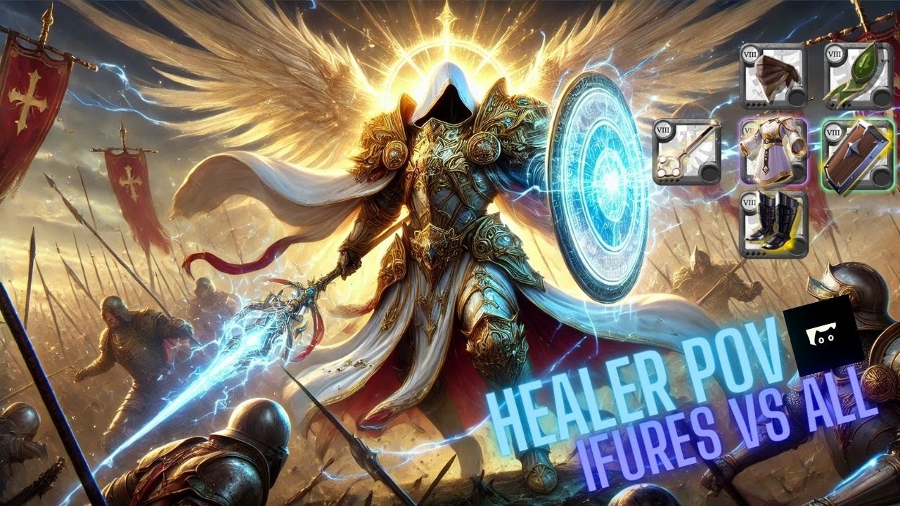 【iFures】 vs 【Upside & CODE RED】- Healer ZvZ Albion Online - Hallowfall BRAWL Comp POV - YouTube