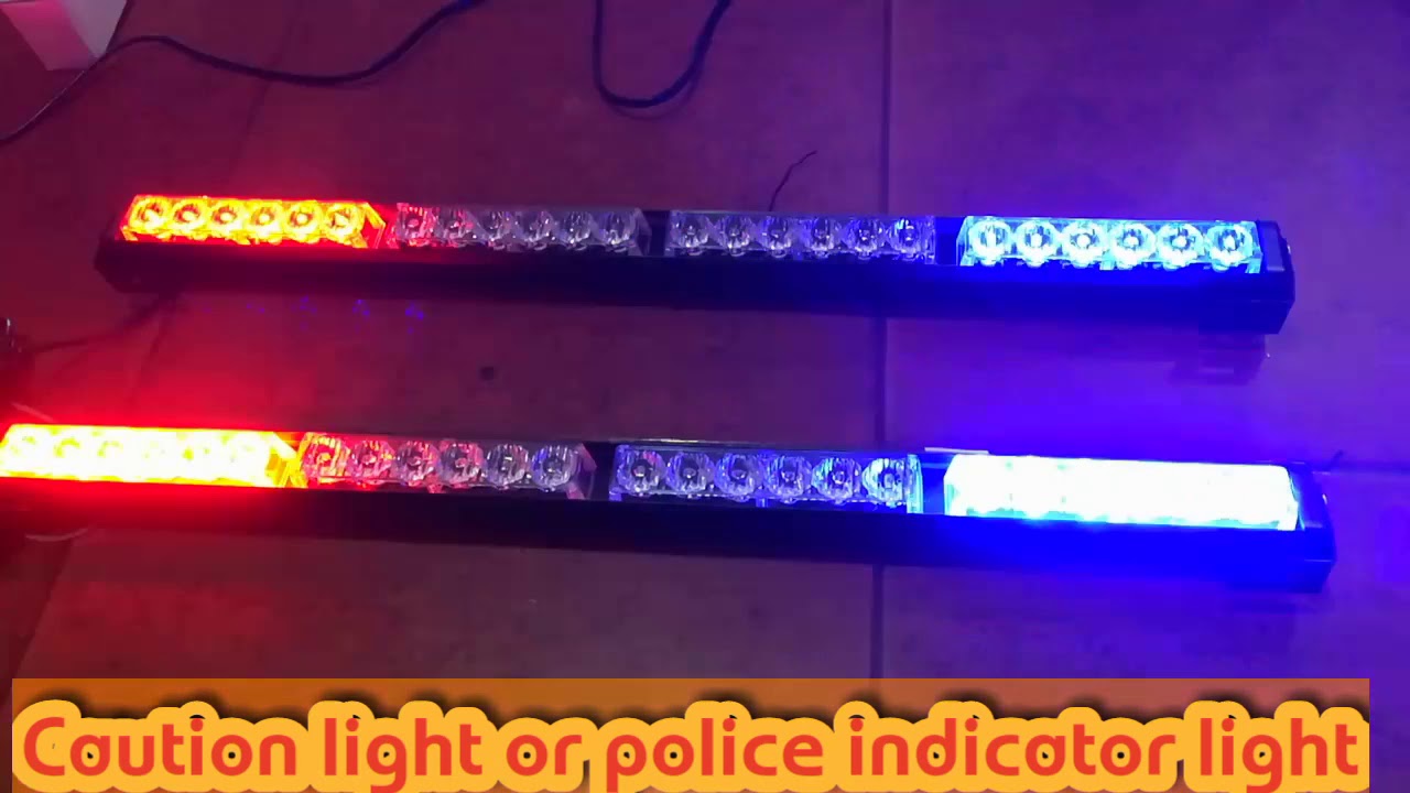 Police indicator light or caution light - YouTube