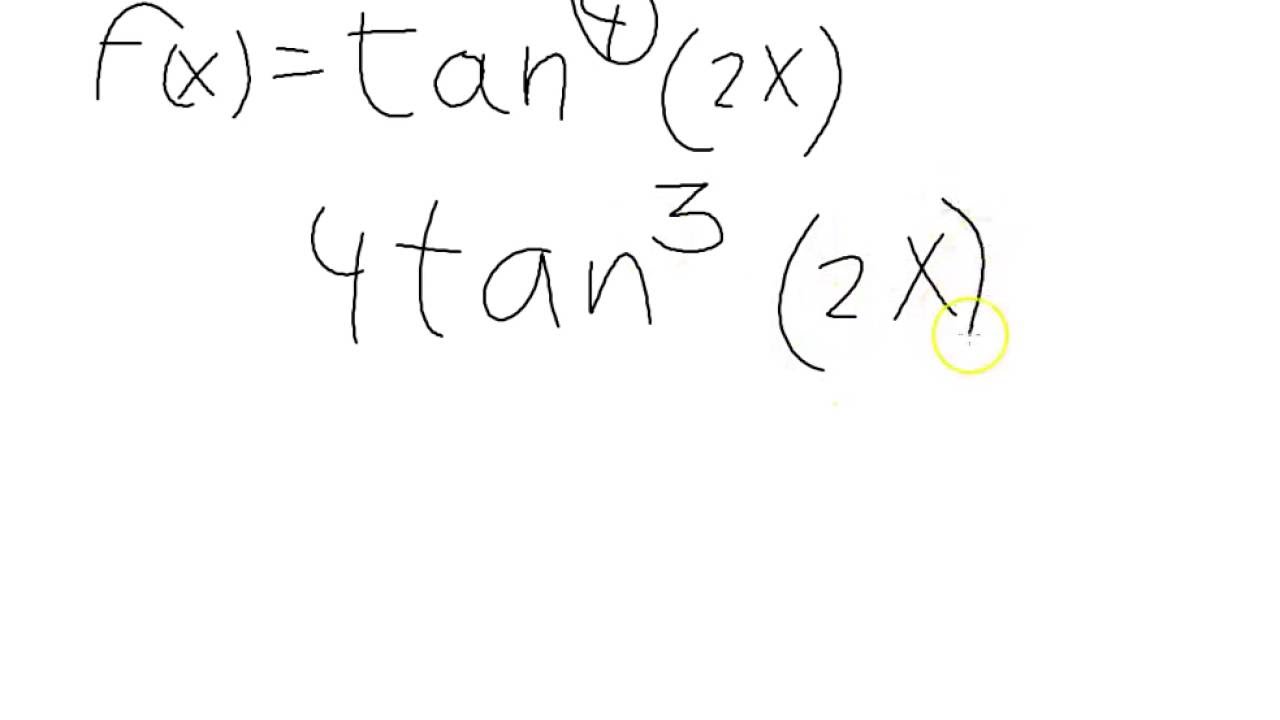 Derivada tan^4 (2x) - YouTube