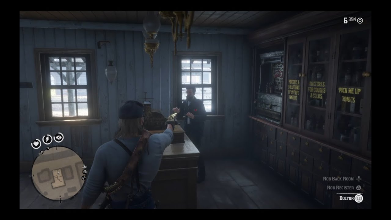 Red Dead Redemption 2 - Rob the Doctors Backroom in Valentine - YouTube