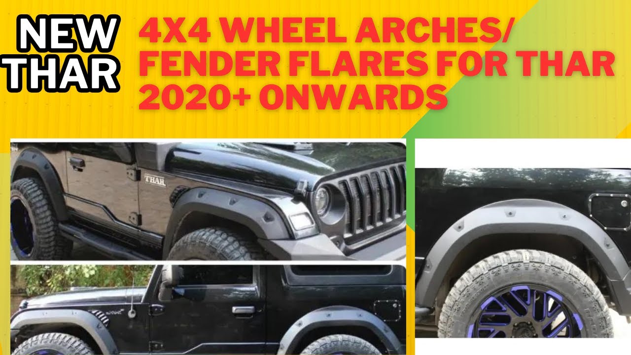 New Mahindra Thar Fender Flairs | 6-8 Inch FRP Wheel Arches for Off ...