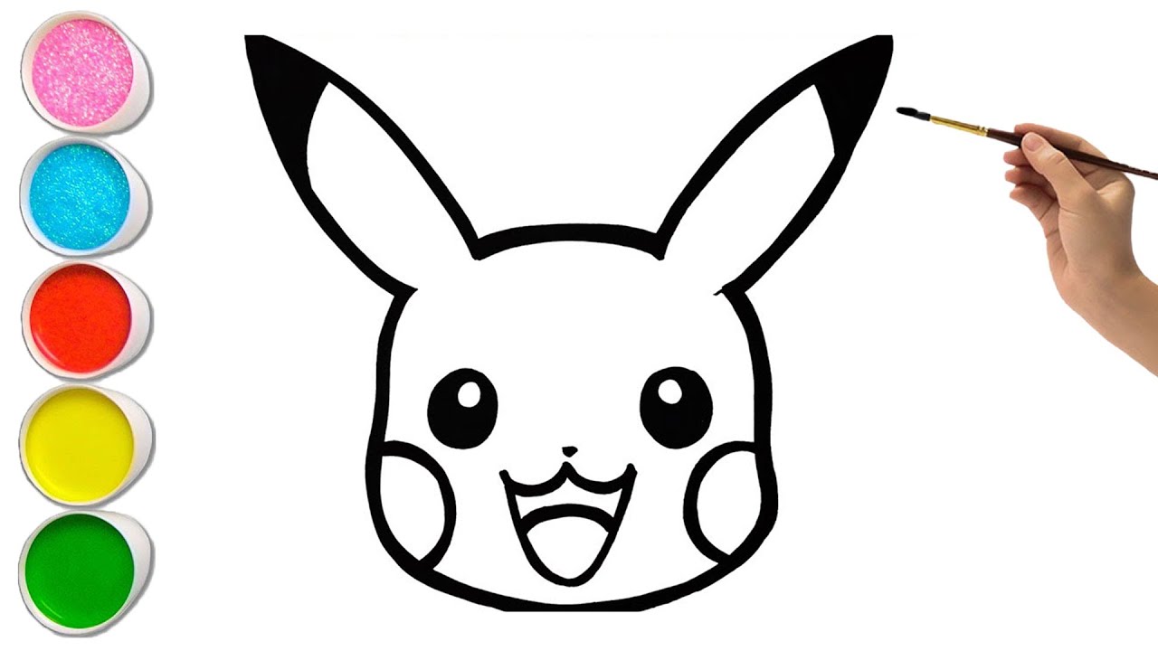 How to draw Pikachu's Head Easy | Pokemon - YouTube