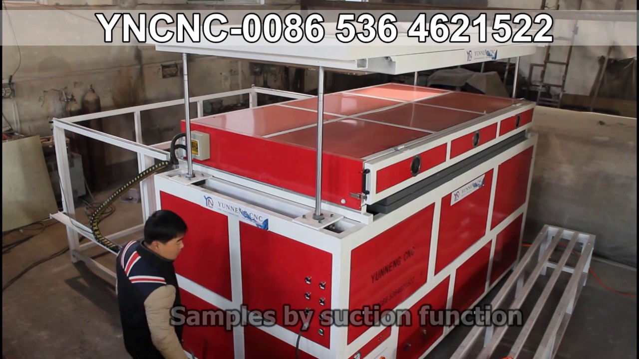 3D sign letters thermo forming machine/vacuum forming machine - YouTube