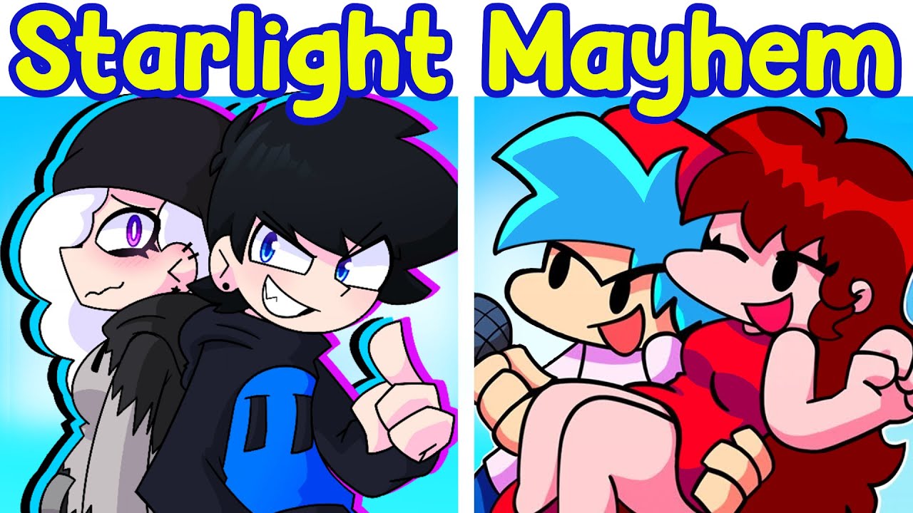 Friday Night Funkin' VS CJ & Ruby (Starlight Mayhem Rebooted) FULL WEEK ...
