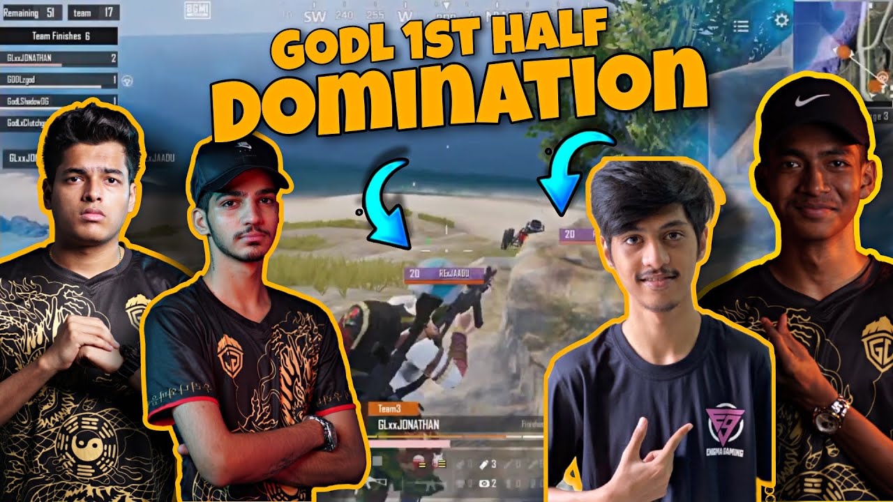 Team Godl 1st Half Insane Domination🔥 | Jonathan 1v2🚀 | Bgmi scrims ...