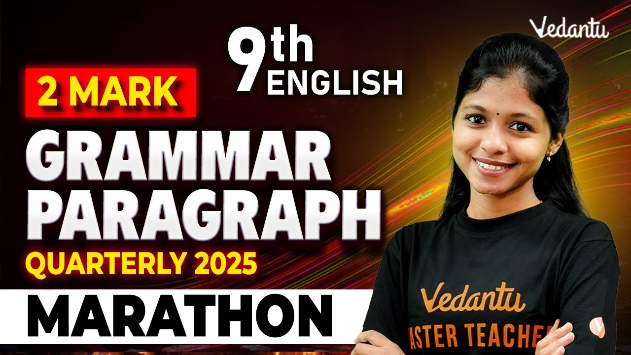 9th English | 2 Mark Grammar and Paragraph One Shot | Quarterly Exam ...