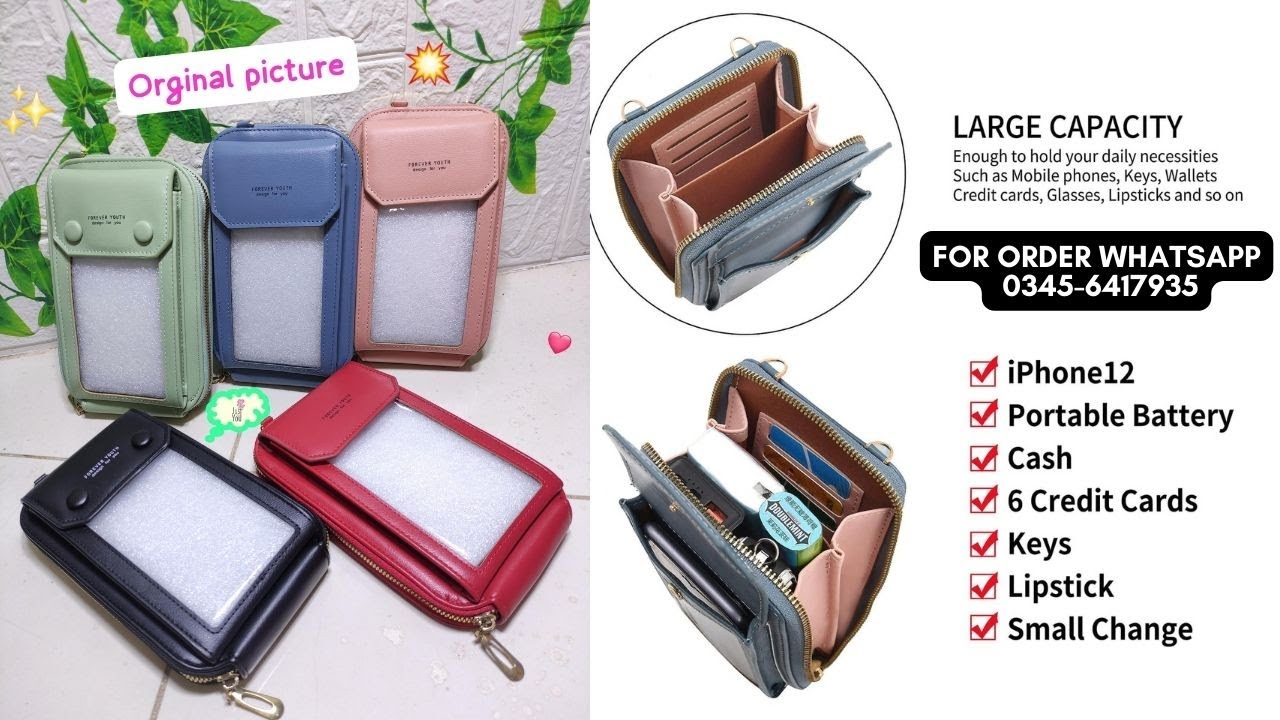 2 in 1 Classy Transparent Cellphone's Bags For Women's || MH fashion ...