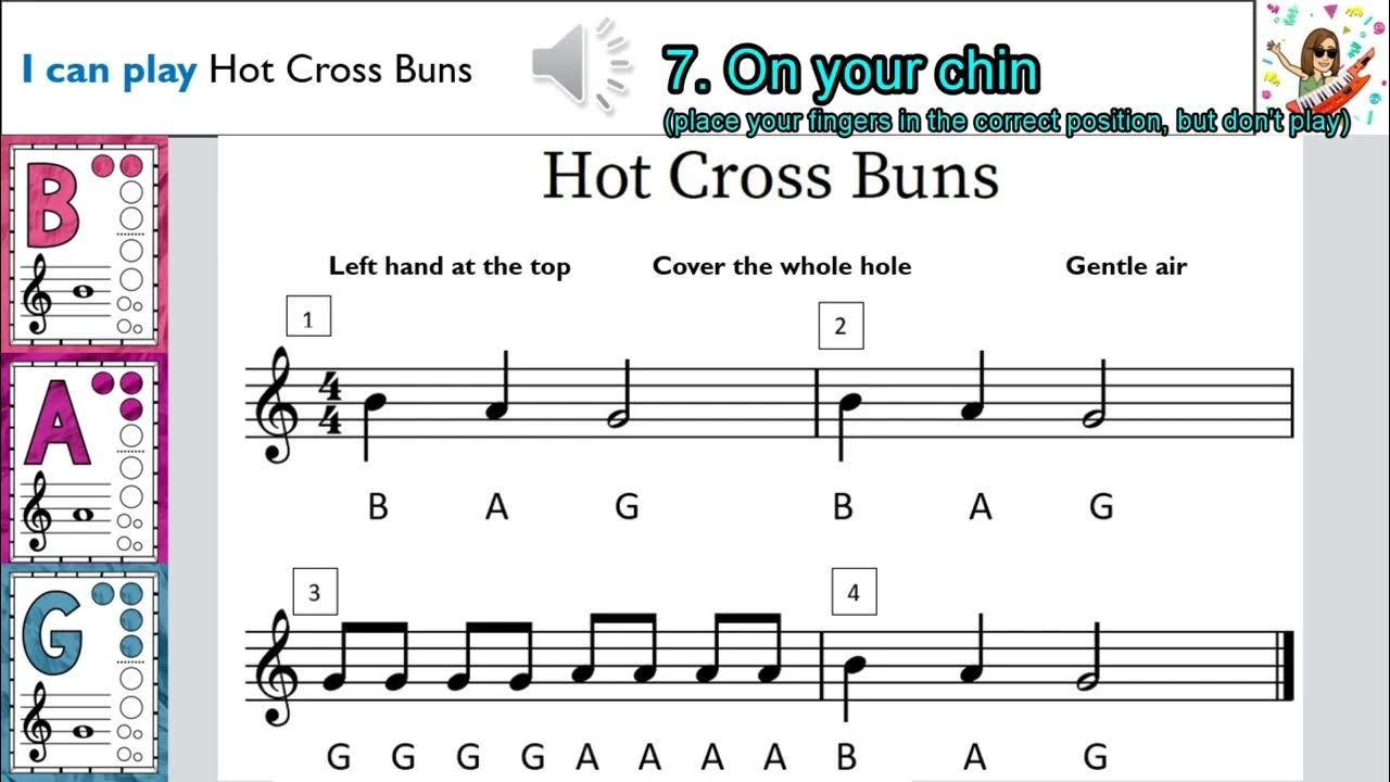 Hot Cross Buns for recorder - YouTube