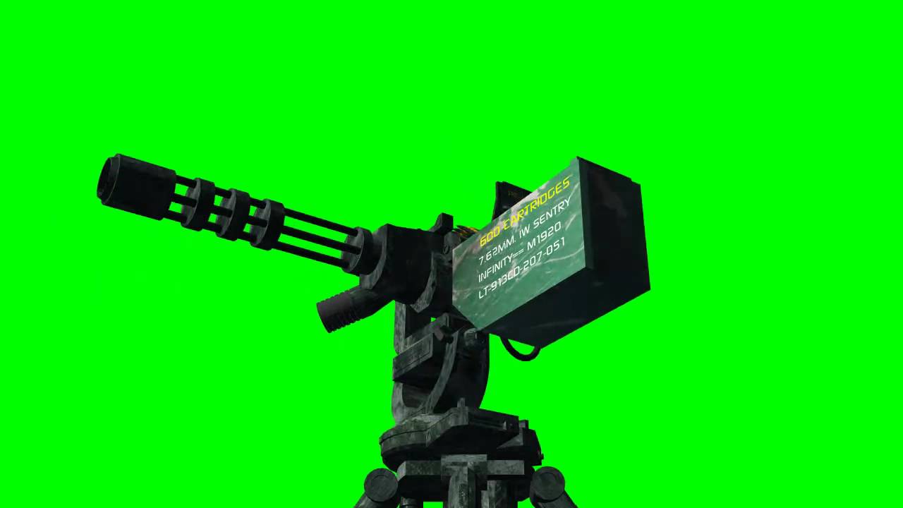 COD Sentry Gun - gunfire 3 - free green screen - bestgreenscreen - free ...