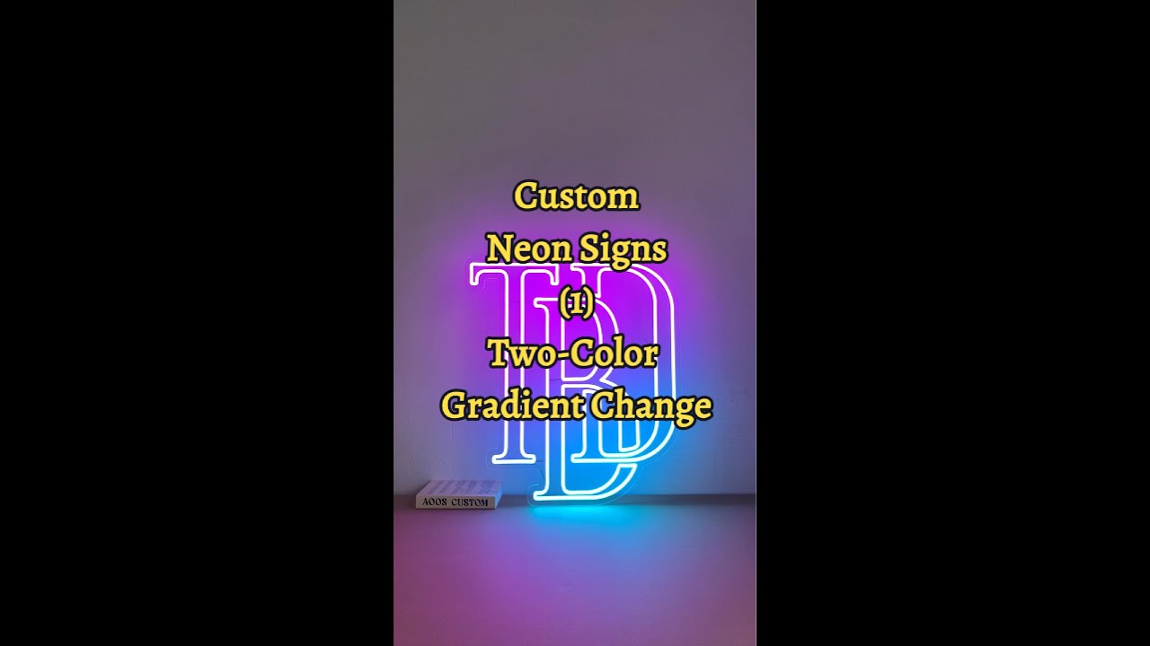 Custom Two-Color Gradient Change Neon Signs #customneonsigns # ...