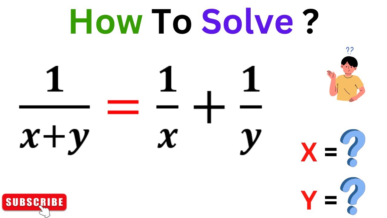 IF 1 x y 1 x 1 y Then X Y Learn How TO Solve YouTube
