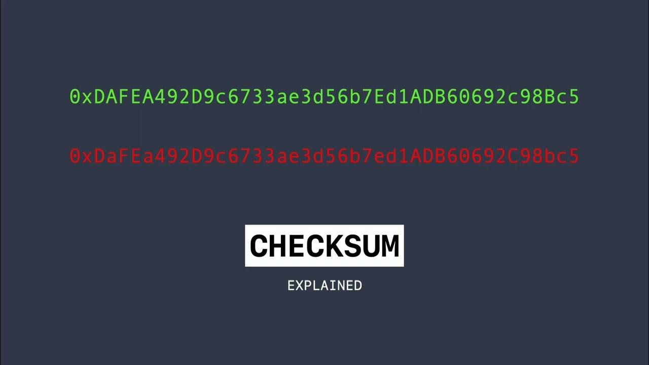 Ethereum Address Checksum Explained! - YouTube