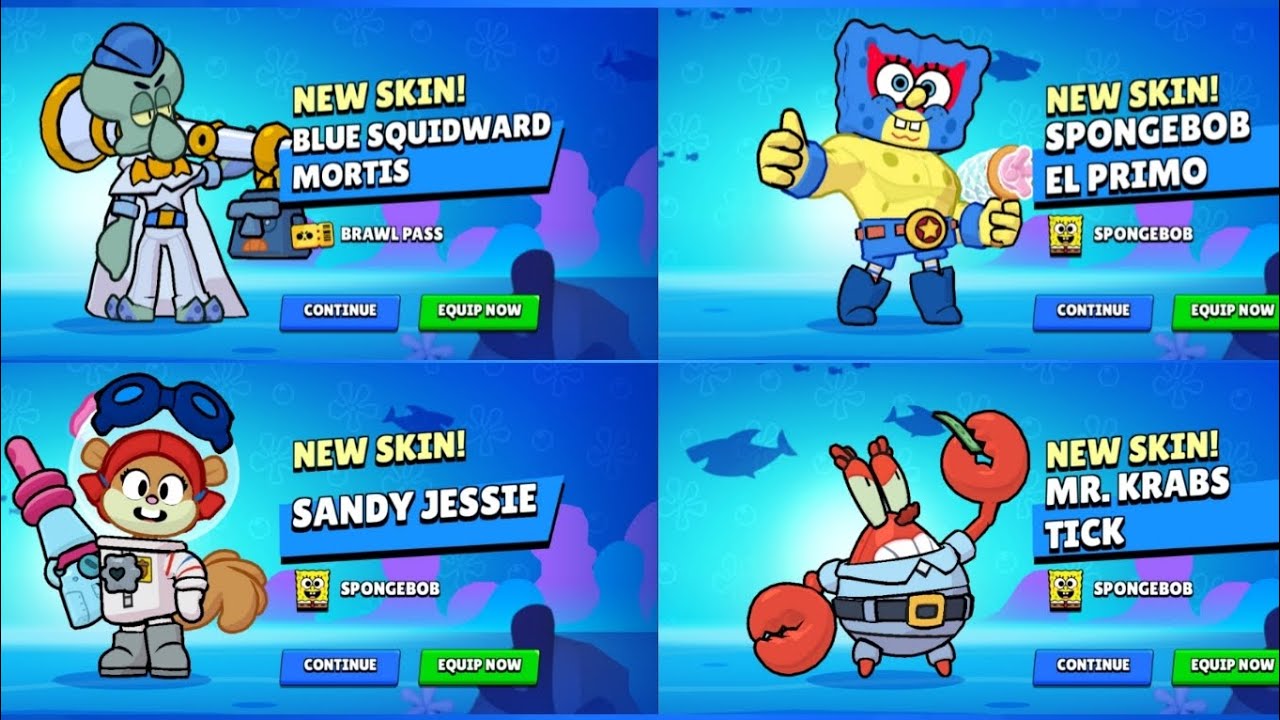 All SpongeBob skins Animation and The corresponding SpongeBob Pins ...