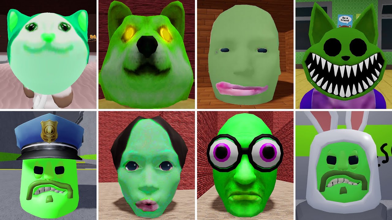 ZOMBIES HEAD SCARY OBBY VS ZOMBIE FELIPE RUNNING HEAD VS BIG BARRY HEAD ...