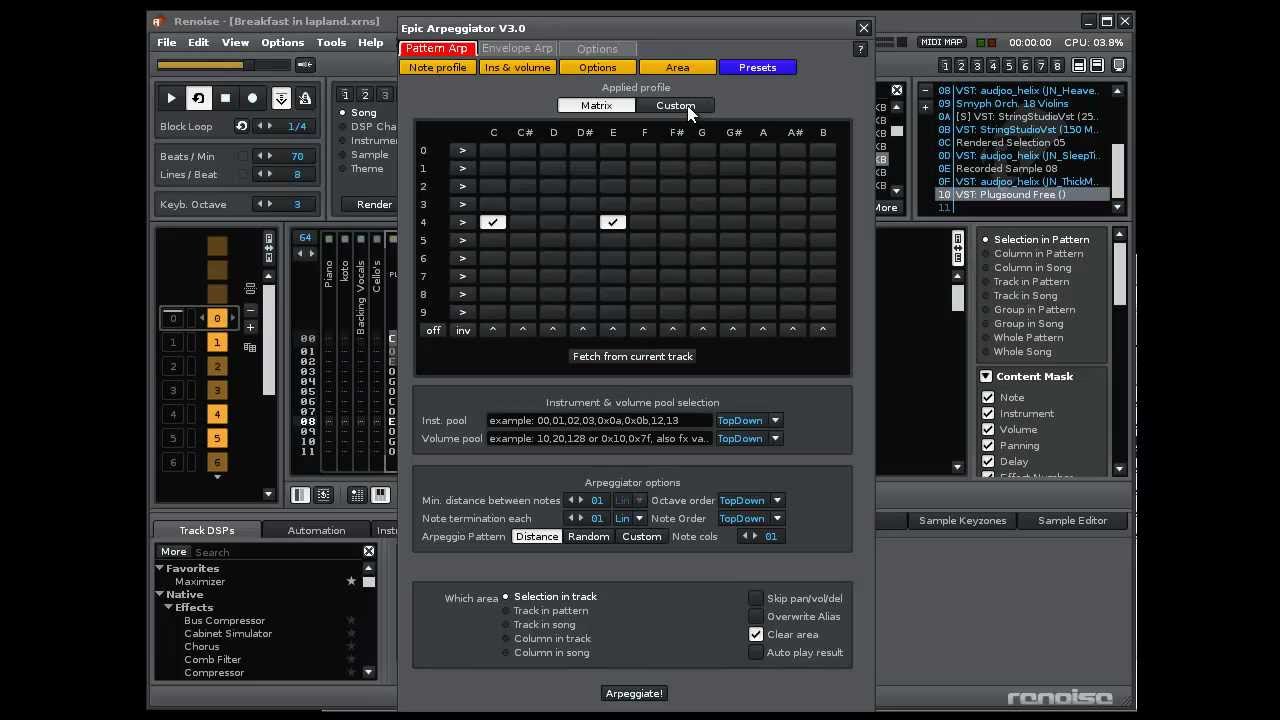 [Renoise] Epic Arpeggiator V3.0 tutorial - Pattern Arpeggio - YouTube