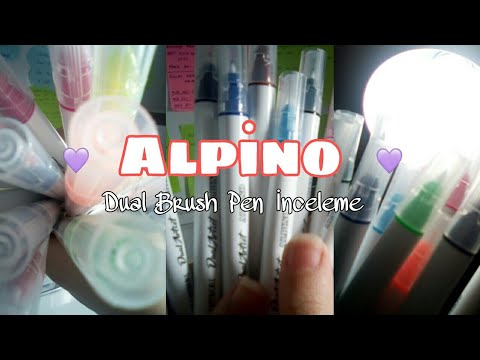 ALPİNO Dual Artist Brush Pen incelemesi | Youtube'deki ilk videom 💖