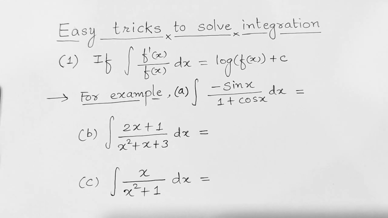 Easy tricks to solve integration by Nikhilsir bbit - YouTube
