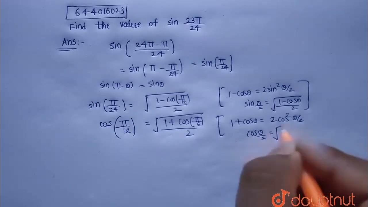 find-the-value-of-sin-23pi-24-12-trigonometric-functions-and