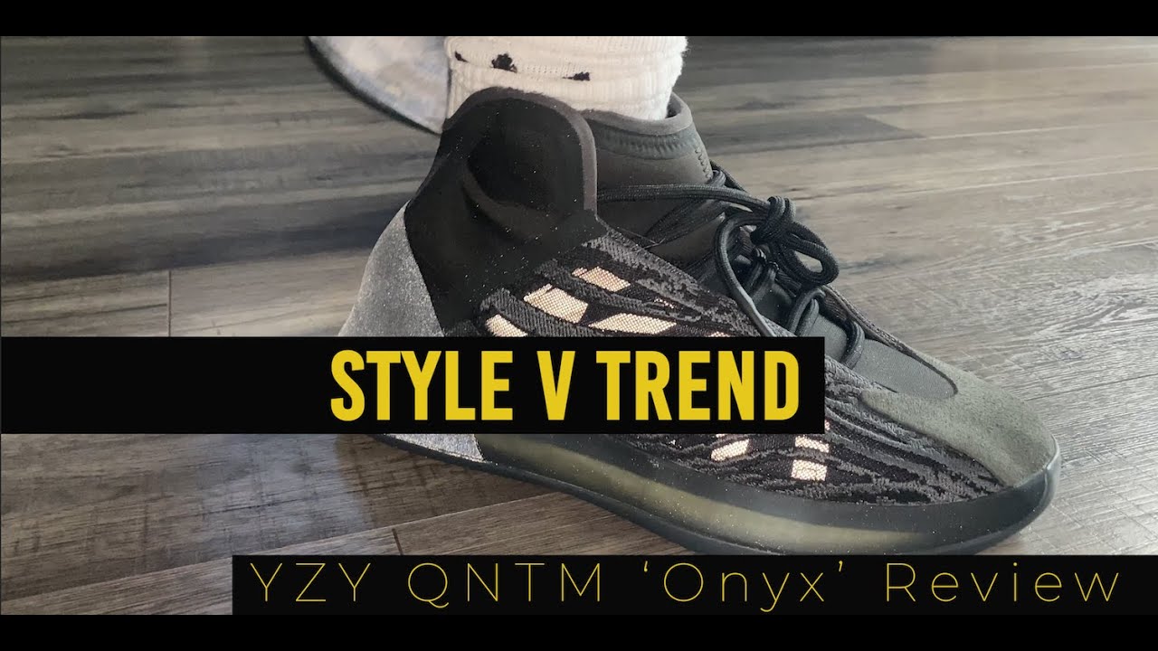 YZY QTNM Onyx Unboxing & On Foot Review - YouTube