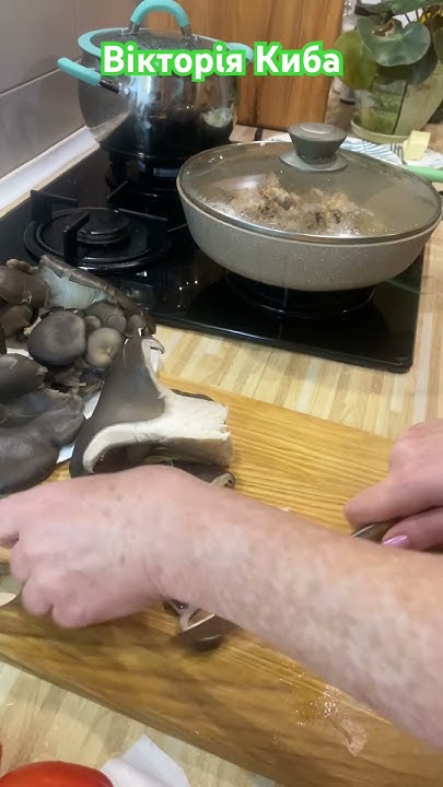 💛💙Гриби тушені в сметані з м'ясо + спагеті Осінні гриби з лісу гливи Ч ...