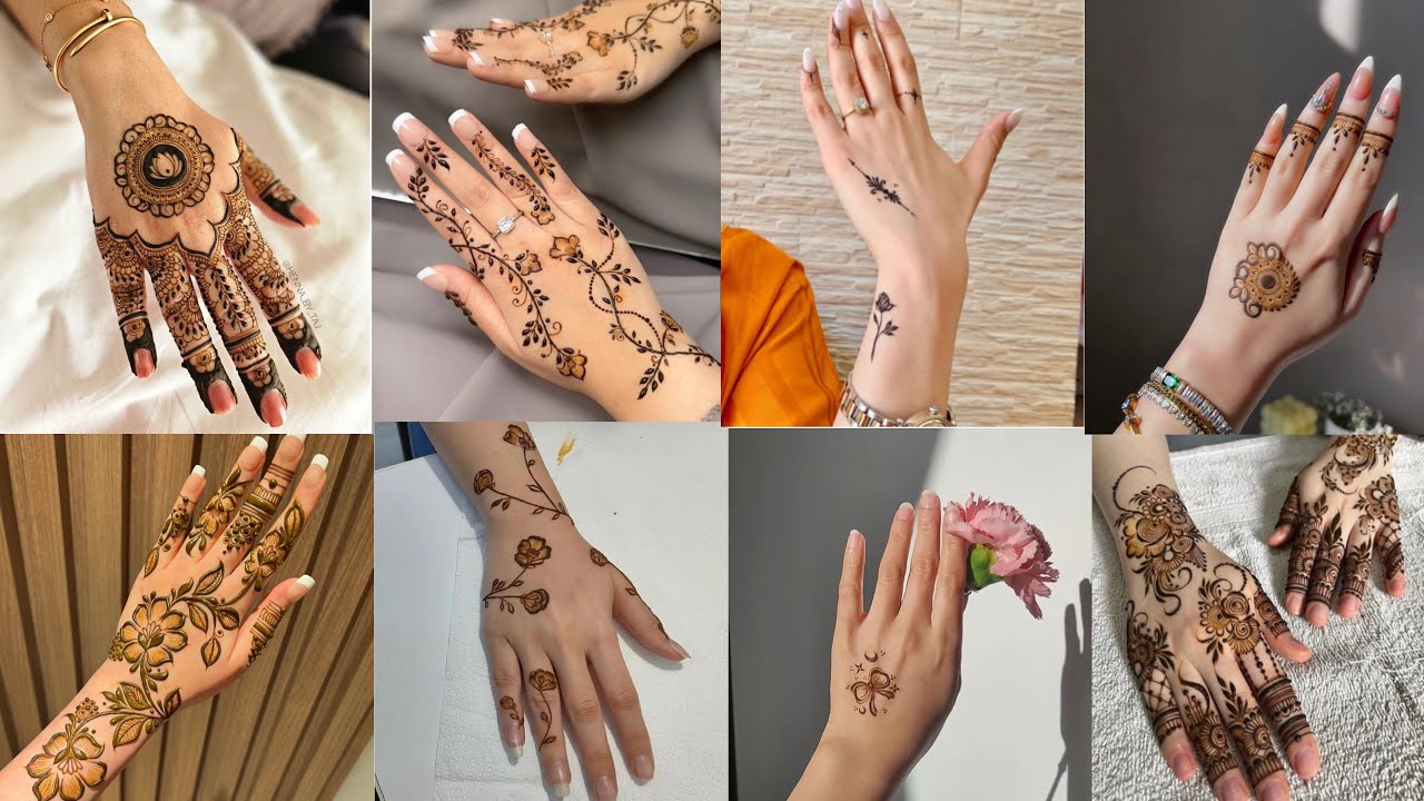 Very very simple mehndi design |mehndi design instagram simple ...