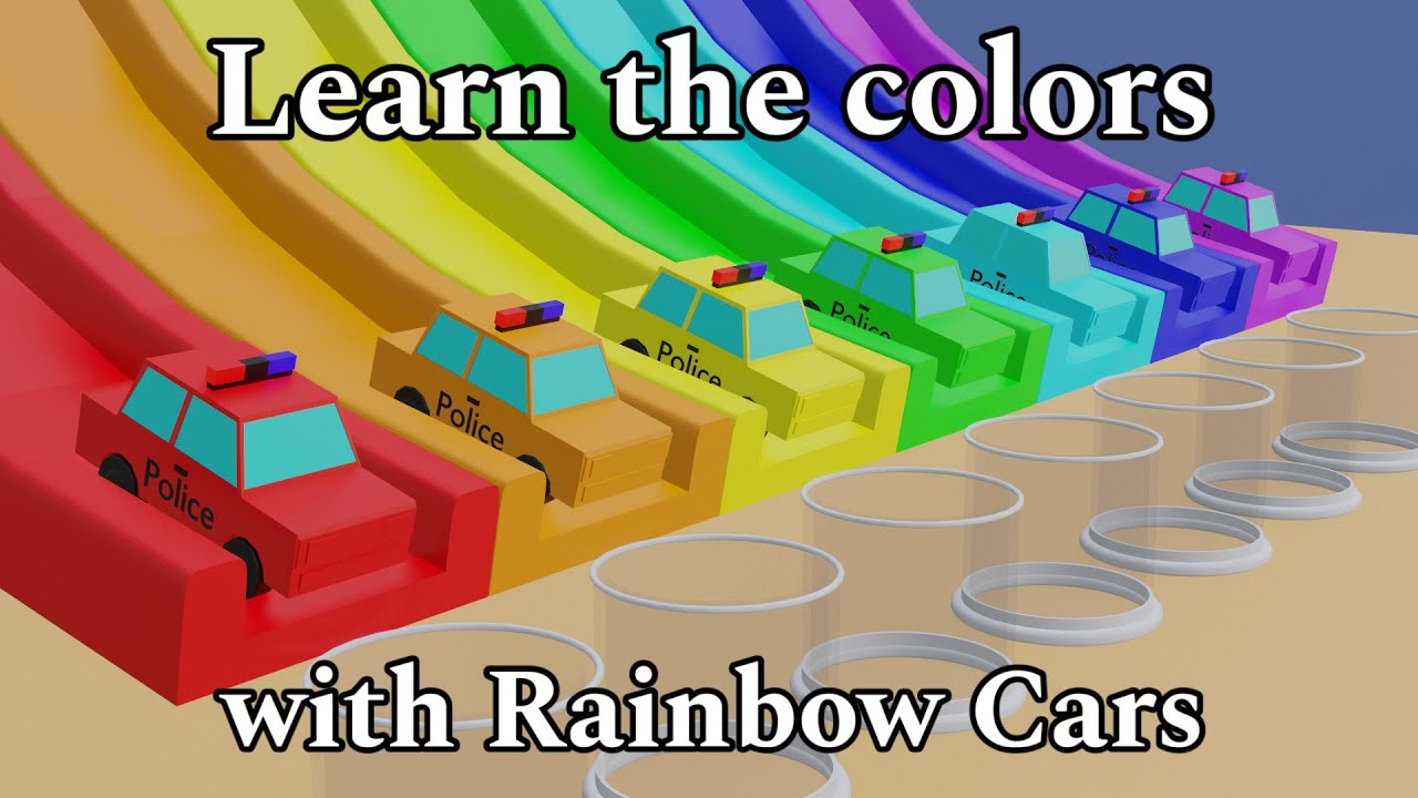 LEARN COLORS WITH COLORED CARS 🟥🟧🟨🟩🟦🟪 Play For Kids ~RainbowCarsSamu ...
