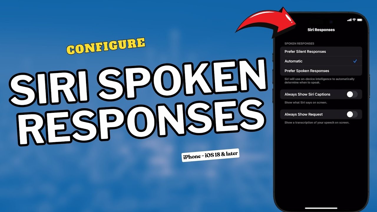How to Configure Siri Spoken Responses on iPhone | iOS 18 - UPDATED - YouTube