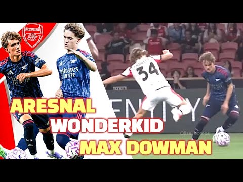 15 Year Old Wonderkid Max Dowman Arsenal Senior Team Debut vs Ac Milan ...