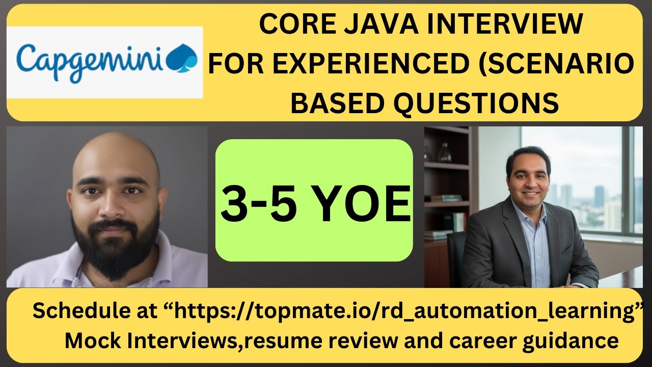 Capgemini Java Interview Experience | Real Time Interview Questions and Answers - YouTube