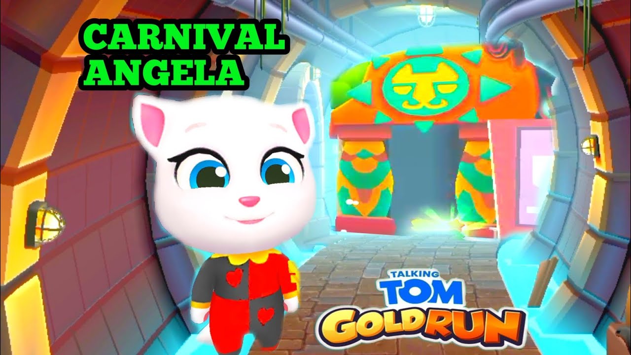 Talking Tom Gold Run - Carnival Angela Unlocked With Dynamite (ioS ...