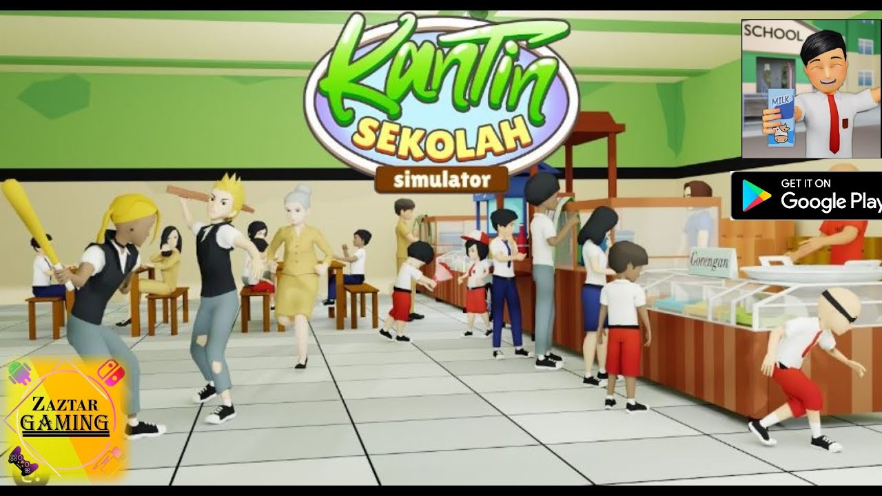 Gameplay School cafetaria simulator!! Game jadi Tukang kantin sekolah ...