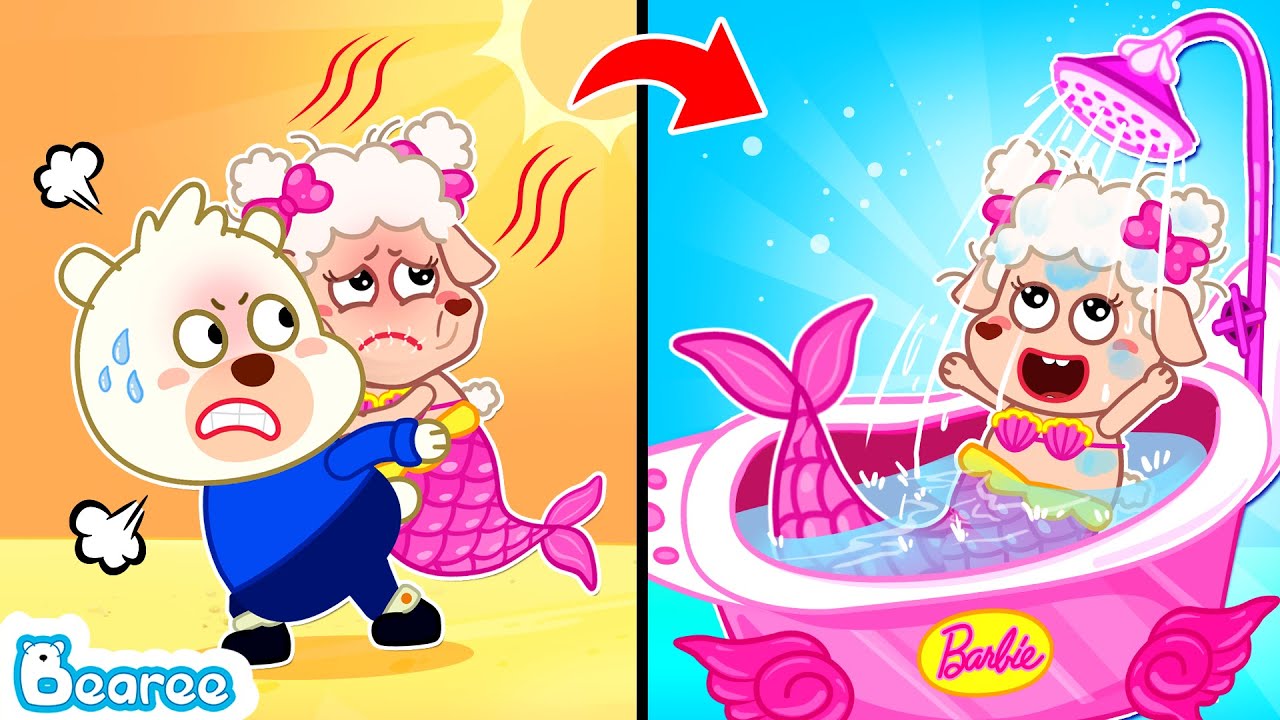 Bearee Tales 🐾 Come on, Little Mermaid! Bearee Has a Bathtub Full of ...