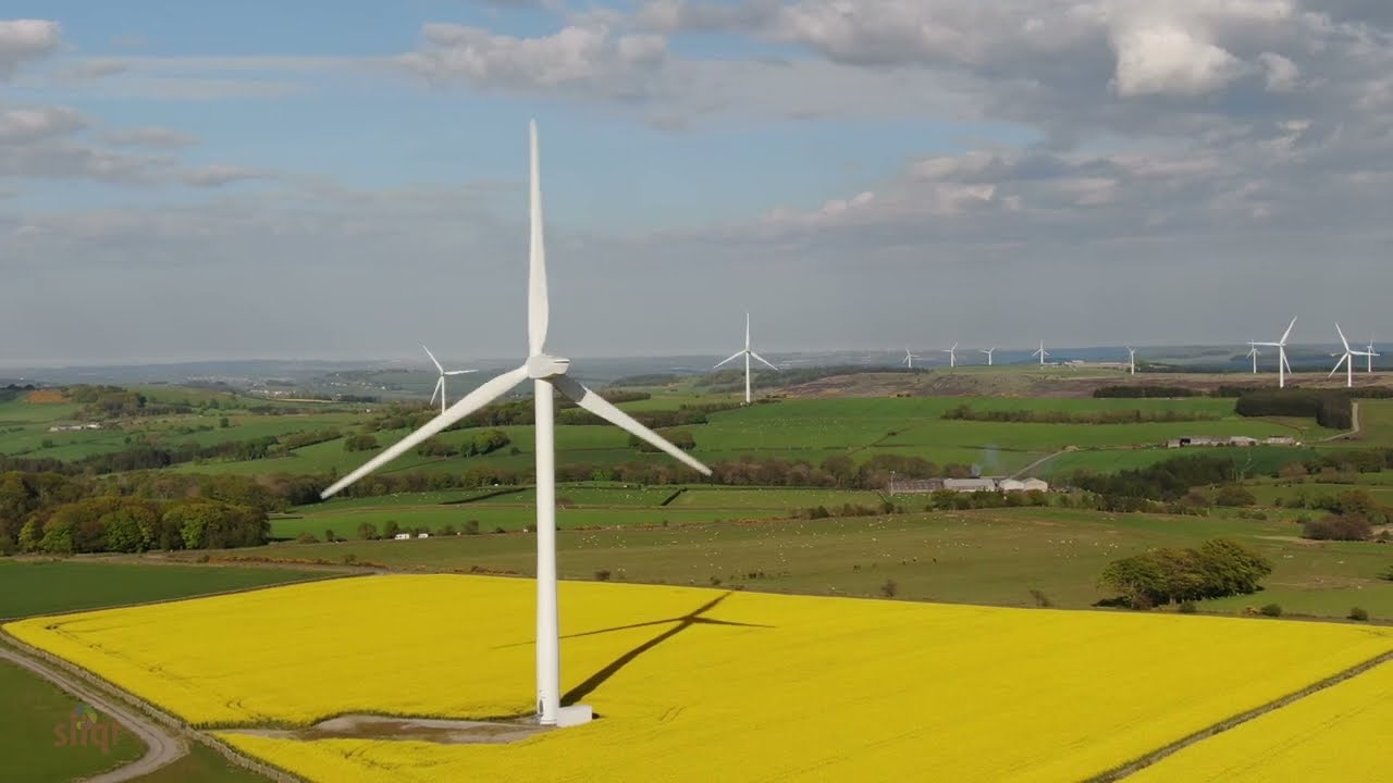 Wind Turbines near Tow Law, County Durham B6296 - YouTube
