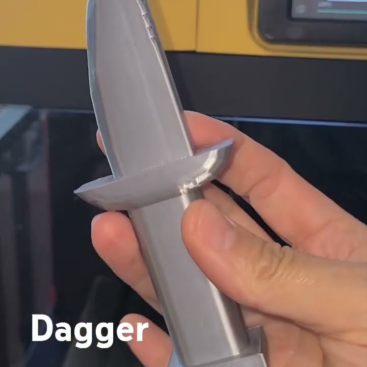 3d printed toy - dagger #3dprinting #actionfigures #dagger - YouTube