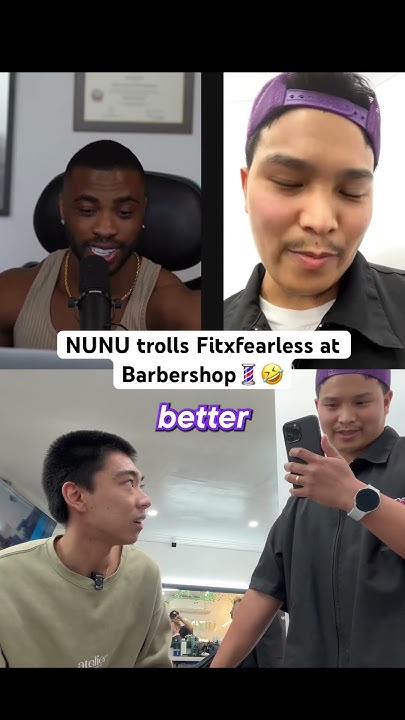 NUNU trolls Fitxfearless at Barbershop💈🤣 #fitxfearless - YouTube