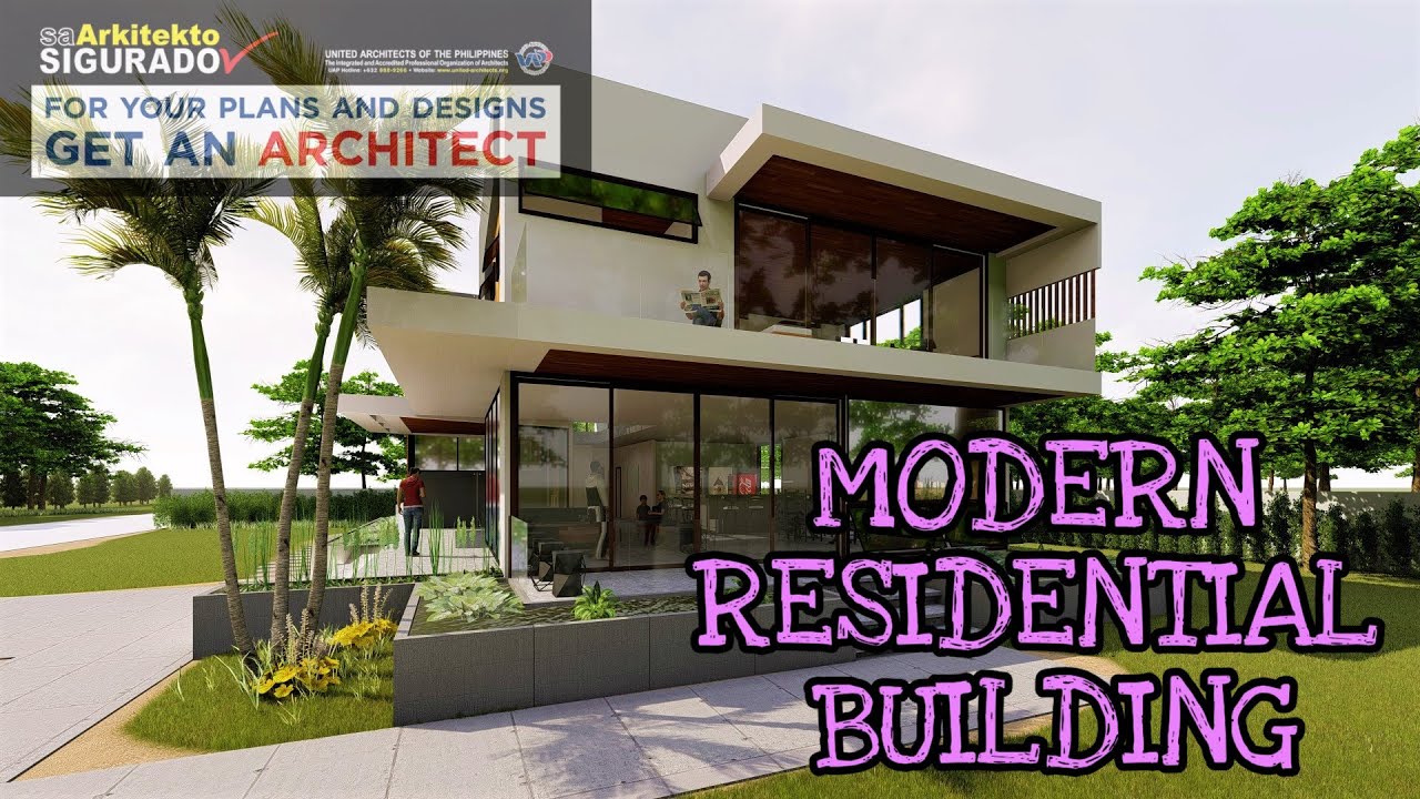 Two Storey Modern Residential Building | Modern Arcitecture - YouTube