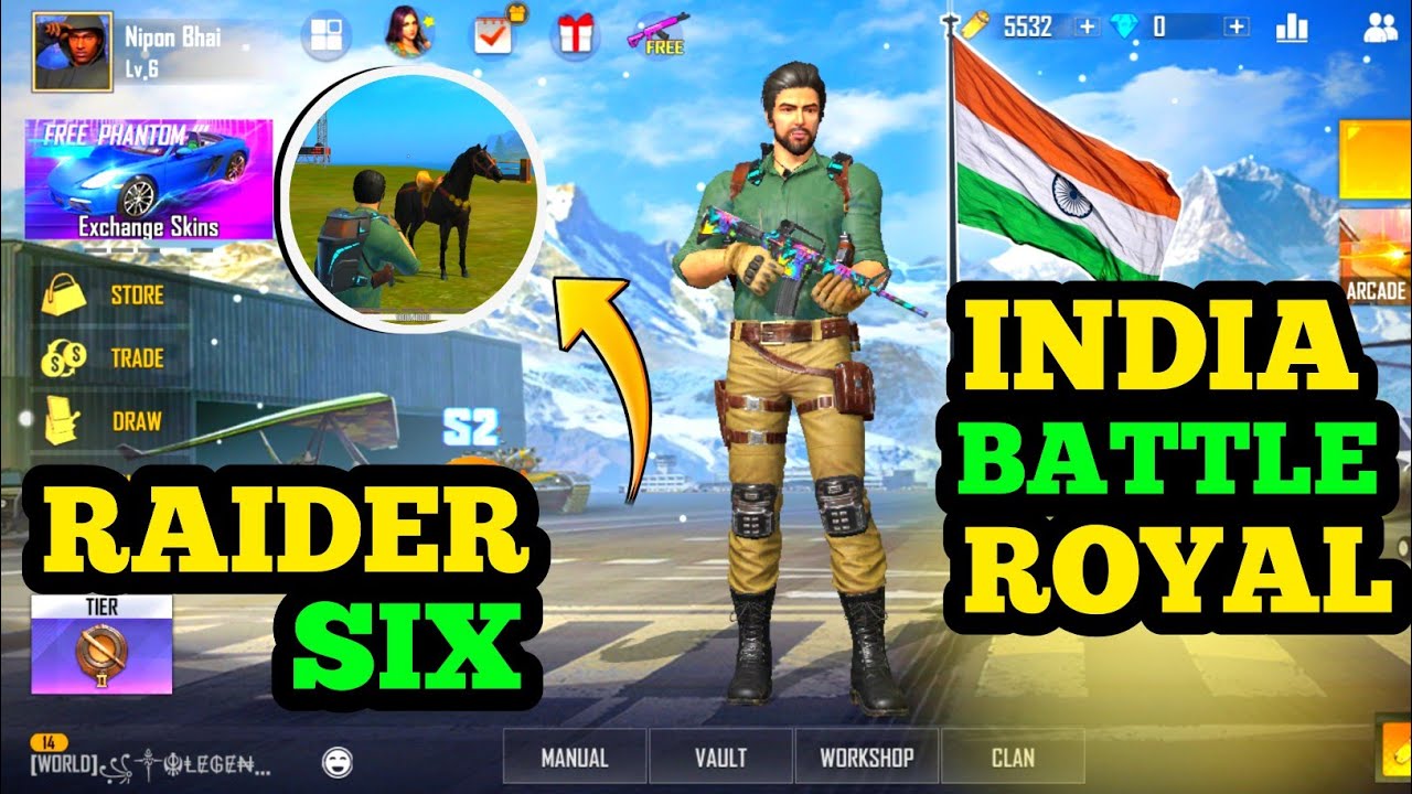 RAIDER SIX - NEW INDIAN BATTLE ROYAL GAME !! - Gamerdhaku - YouTube