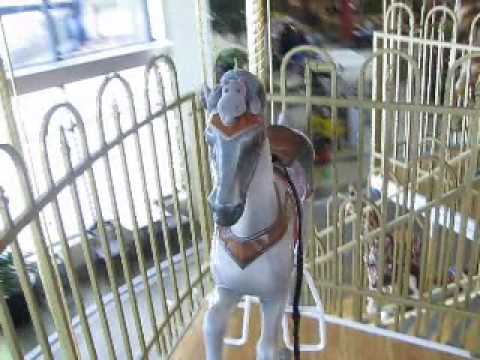 Hippo rides the Florence Mall Carousel - YouTube