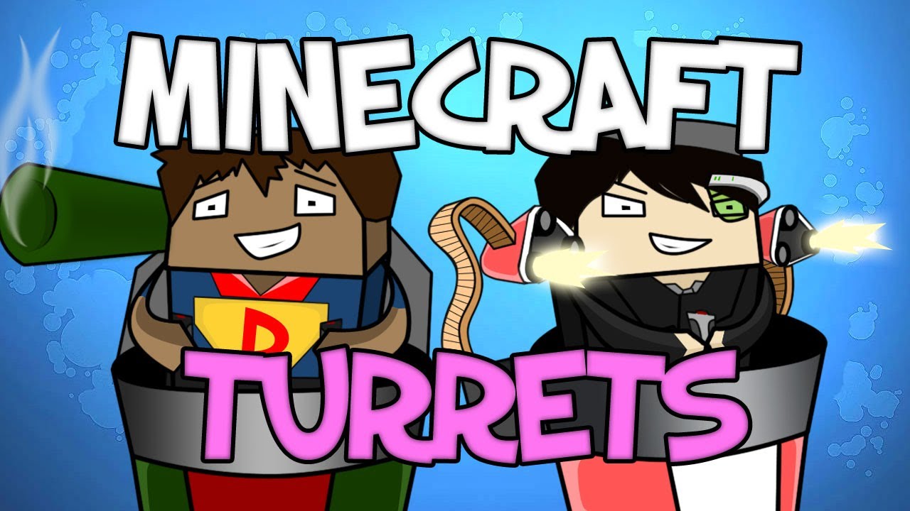 Minecraft Mod Showcase : Turret Mod - YouTube