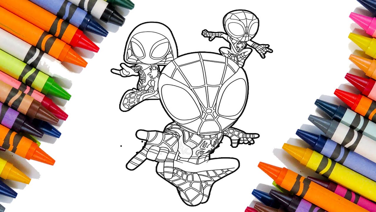 HOW TO COLORING SPIDEY AND HIS AMAZING FRIEND, COLORING PAGE - YouTube