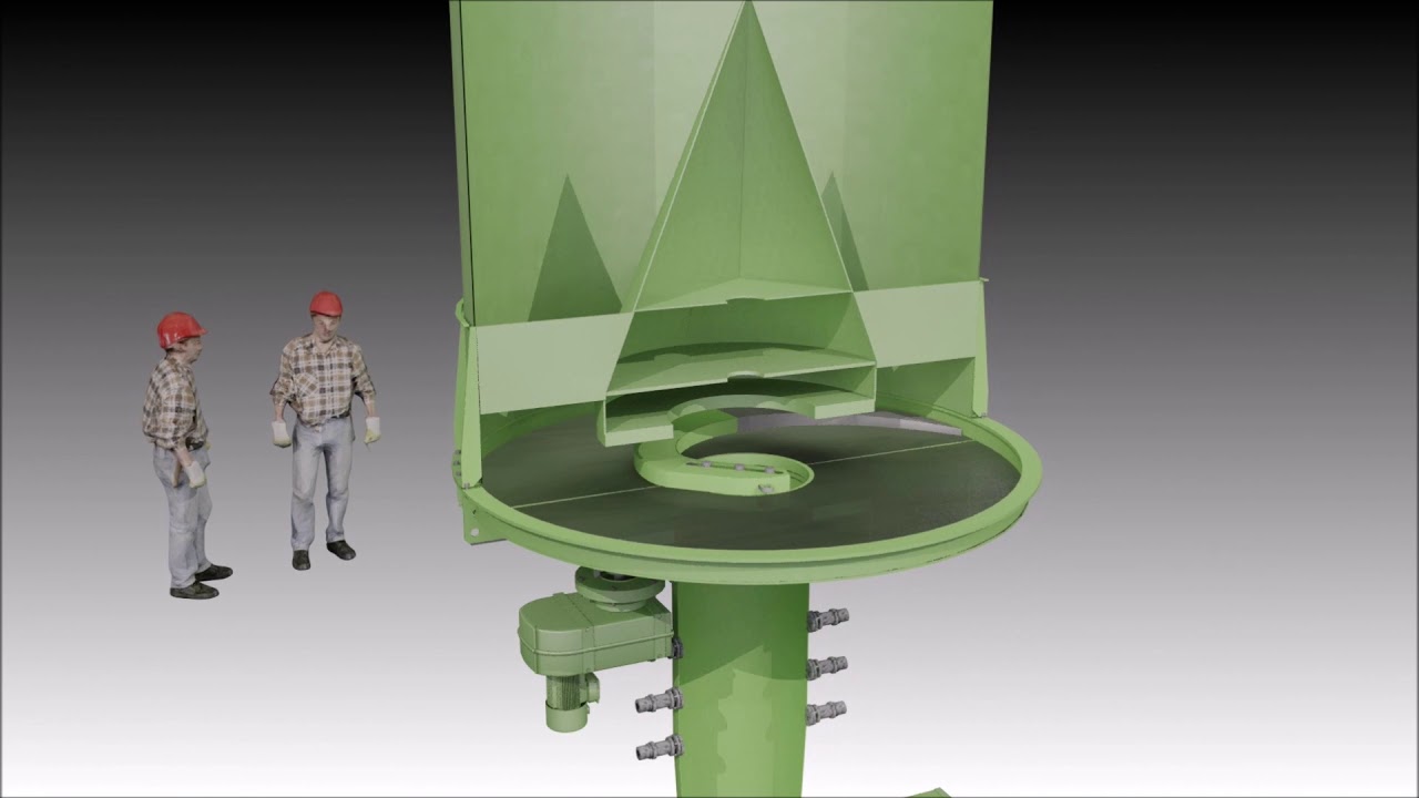 BinEX Discharge System External Drive | Cone Supported by Arms - YouTube