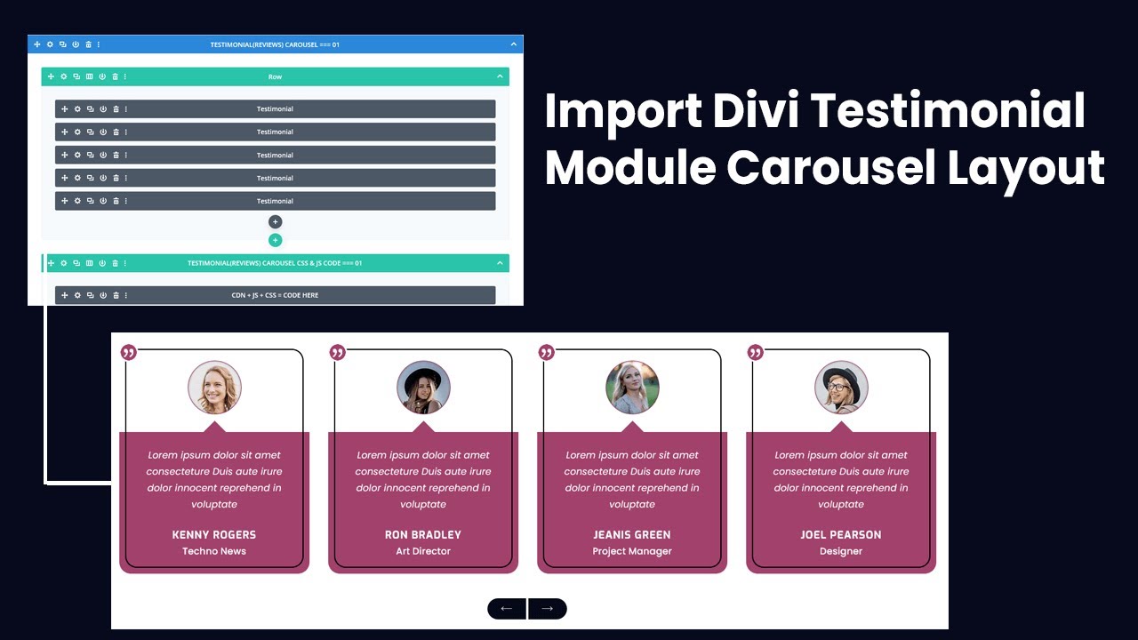 How to Install Divi Testimonial Module Carousel Layouts | Step-by-Step ...