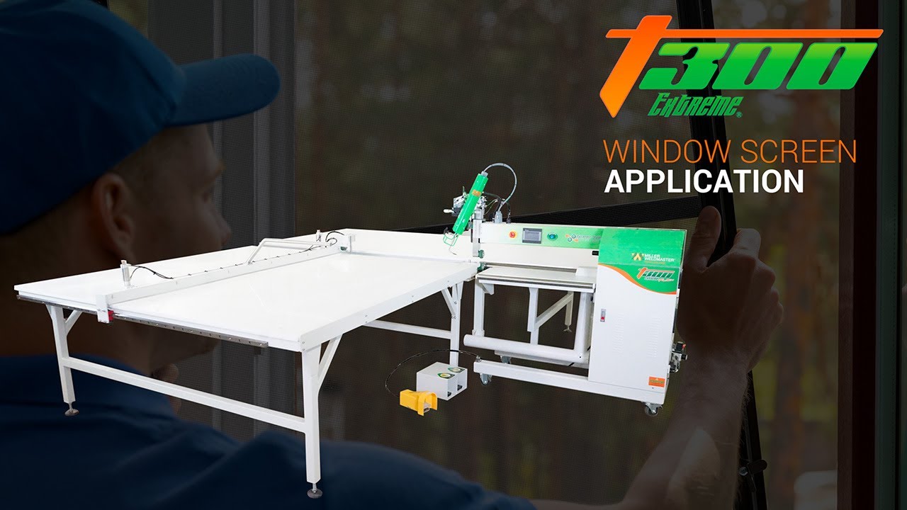 Window Screen Application - T300 I Miller Weldmaster - YouTube