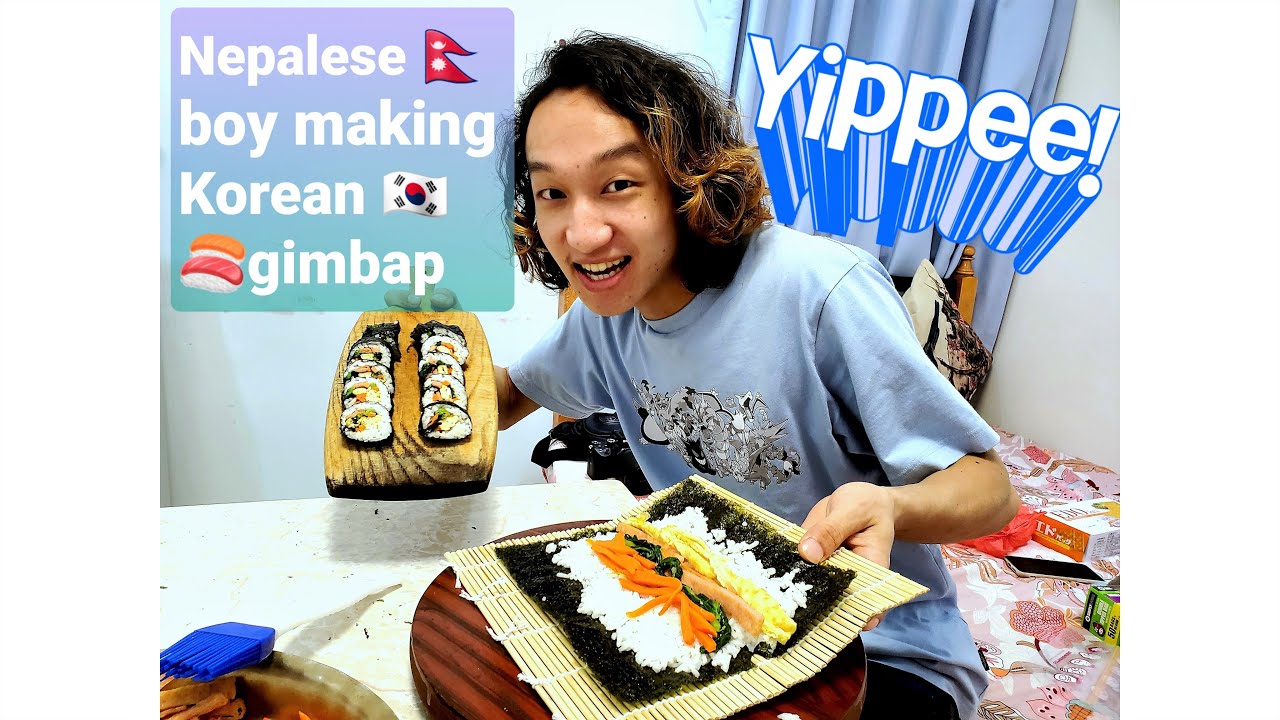 How to make KOREAN GIMBAP at home - YouTube